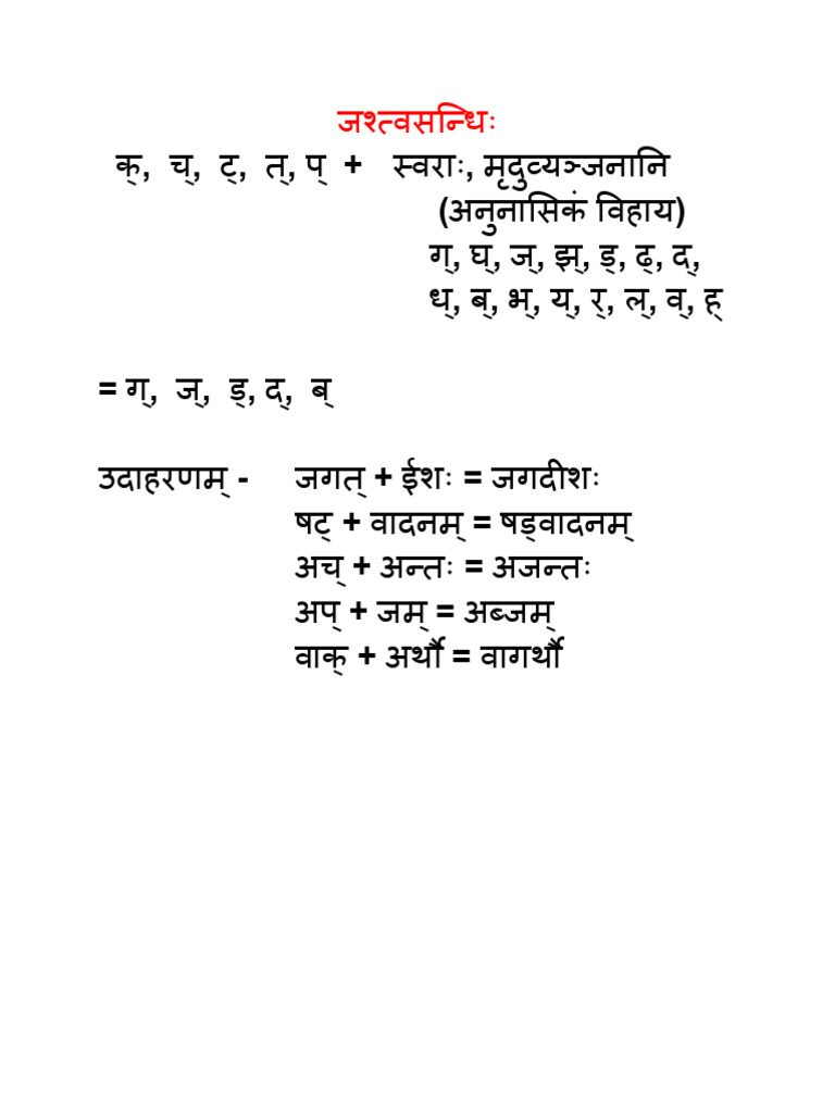 Sandhi - Class 9 | PDF