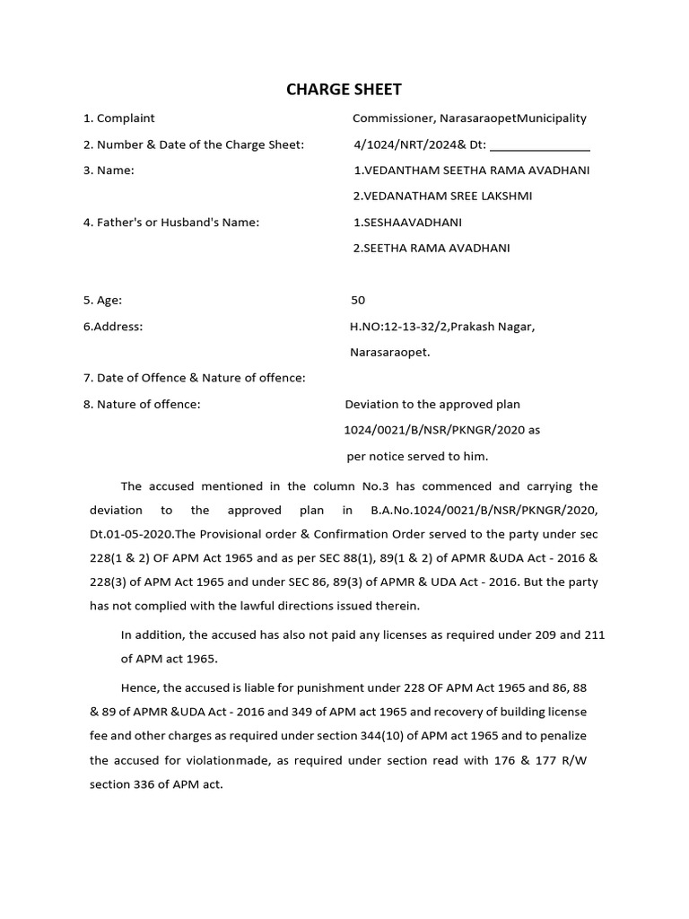 Vedhantham Charge Sheet New | PDF | Technology & Engineering