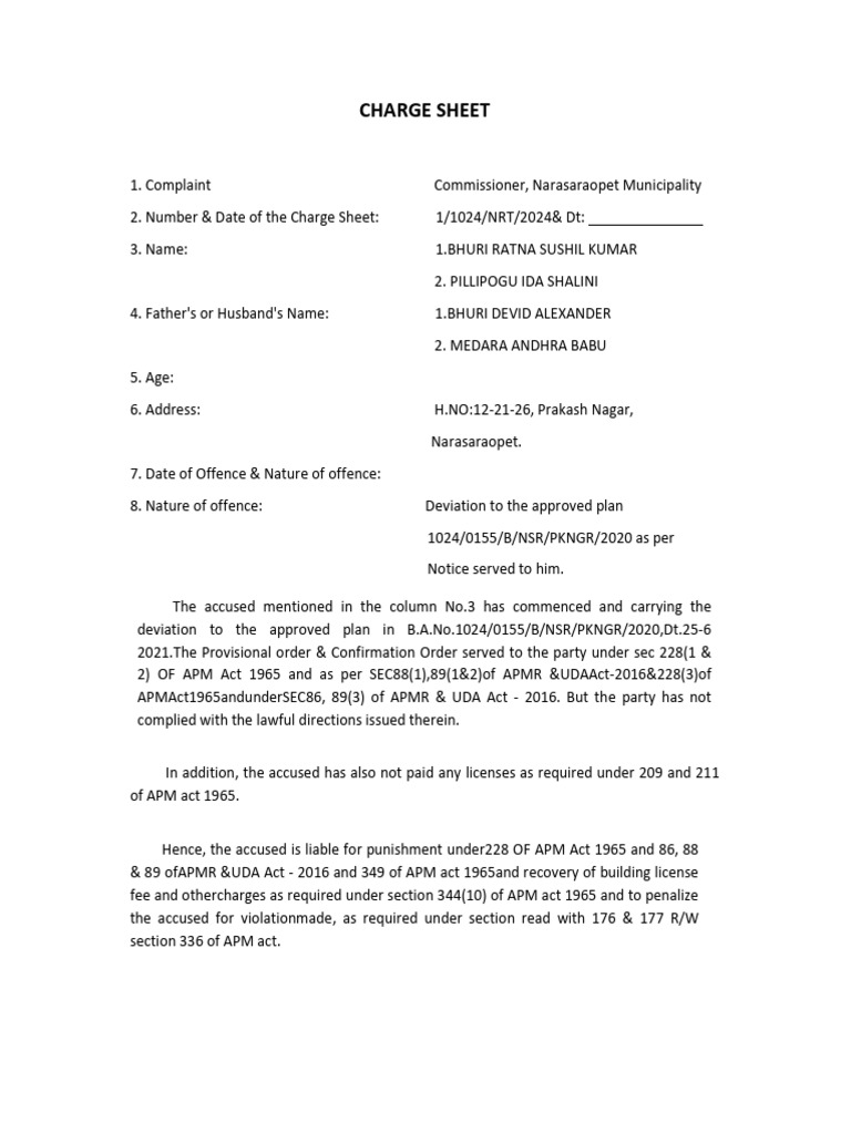 Bhuri Ratna Sushil Kumar Charge Sheet | PDF