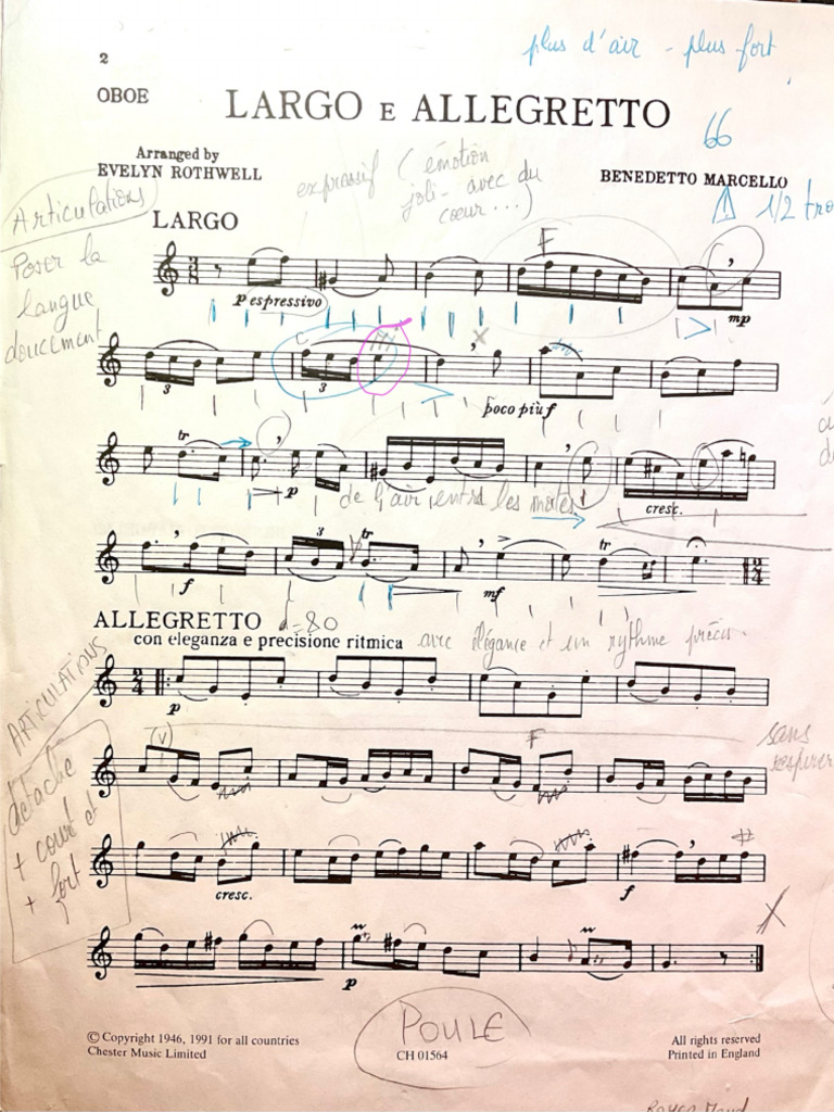 Largo e Allegretto de Marcello | PDF