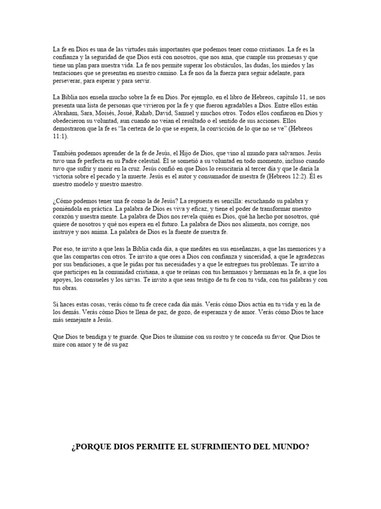 Temas de Predicación | PDF | Fe | Oración