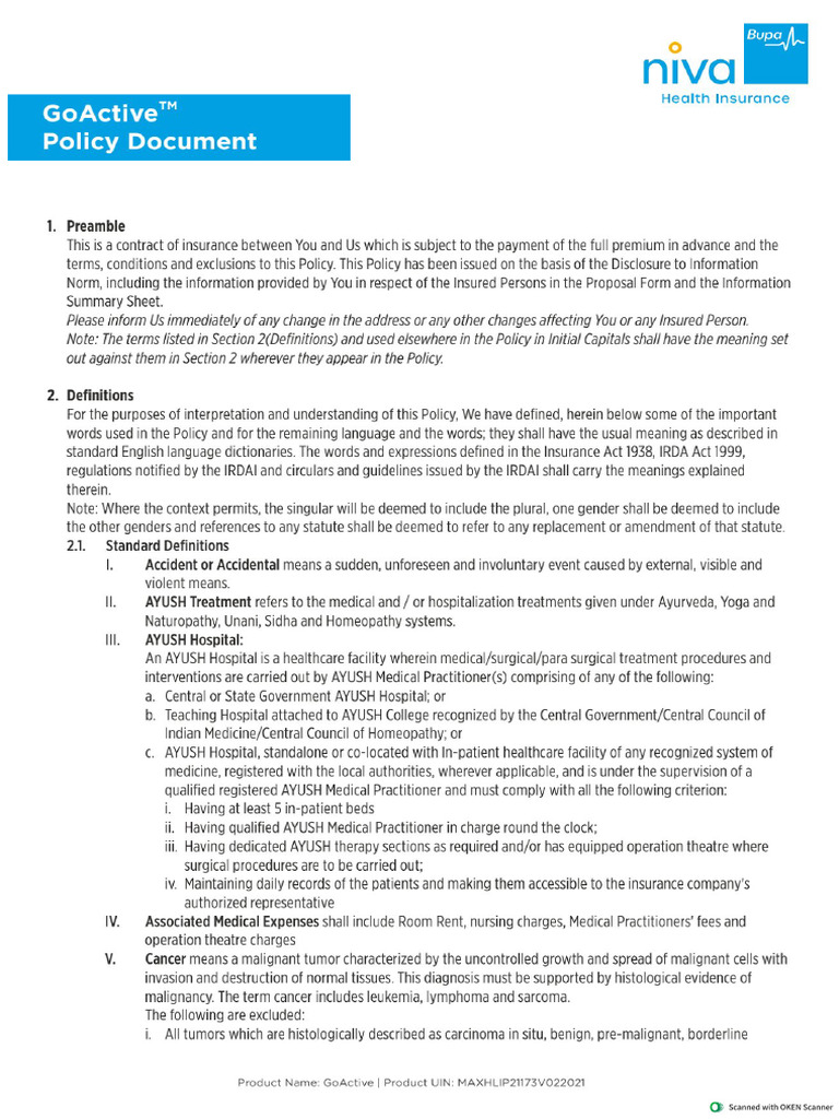 Go Active Policy | PDF