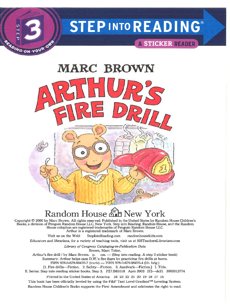 STEP INTO READING 3_Arthur_3_Arthur_s Fire Drill | PDF