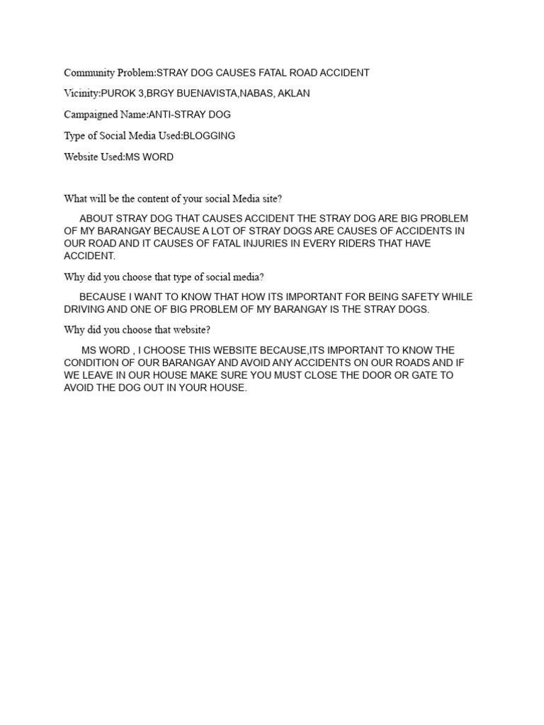 Community Problem | PDF | Games & Activities | Social Science