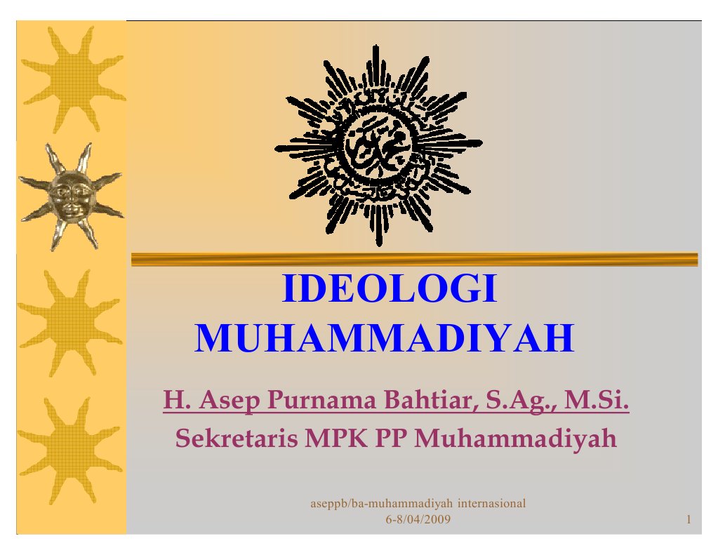 Ideologi Muhammadiyah | PDF