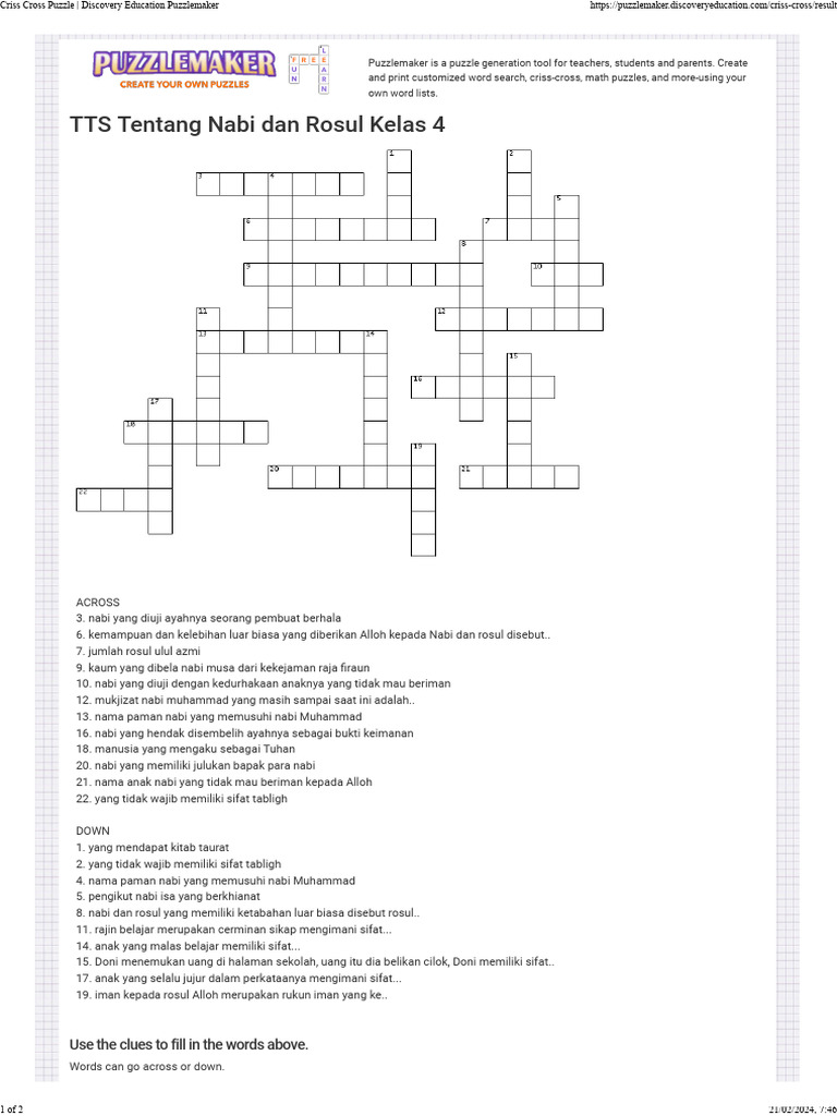 Tts Nabi Rosul 3 | PDF