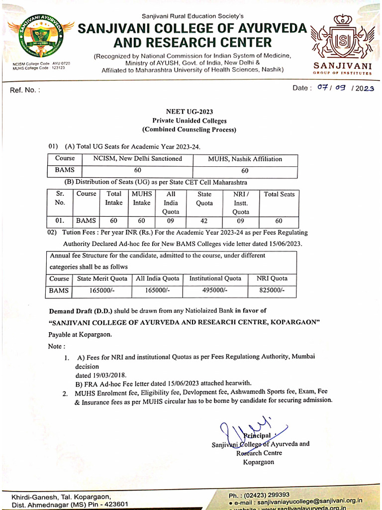 Fees Structure1 2023 | PDF