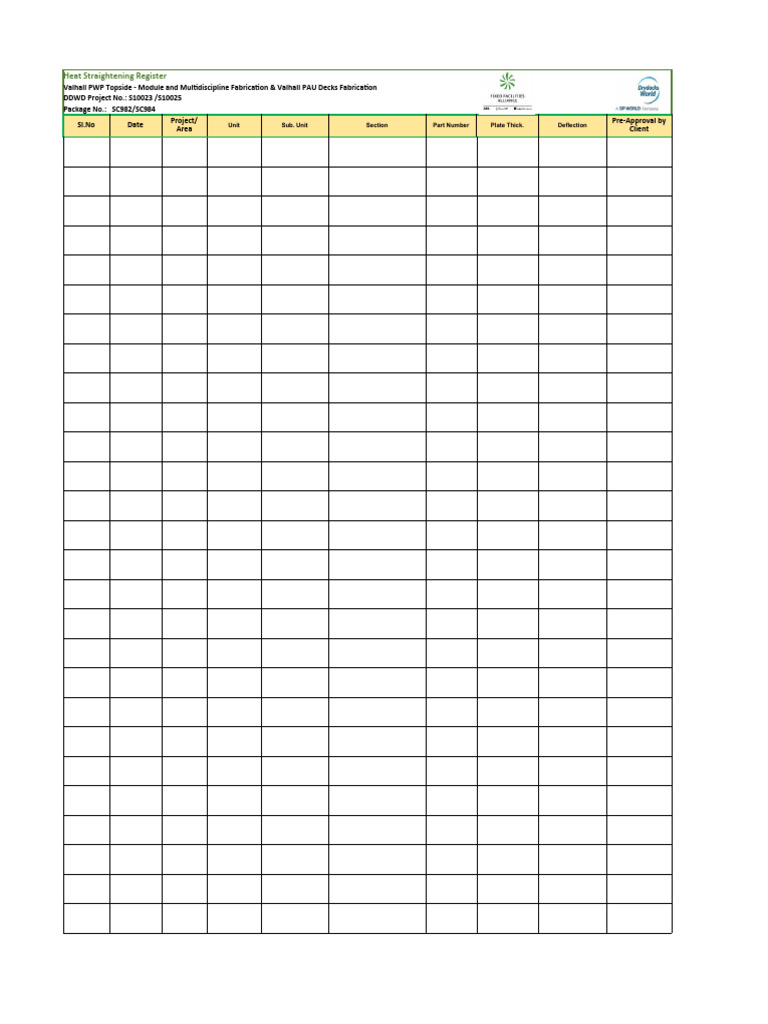 Heat Straightening Register Overview | PDF