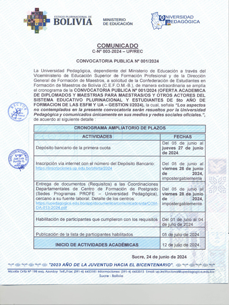 Comunicado #003 Rec | PDF