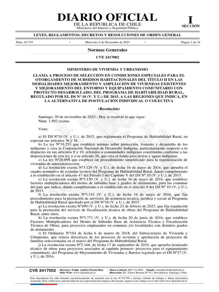 Res. Ex. 1992 | PDF | Chile | Documento de identidad