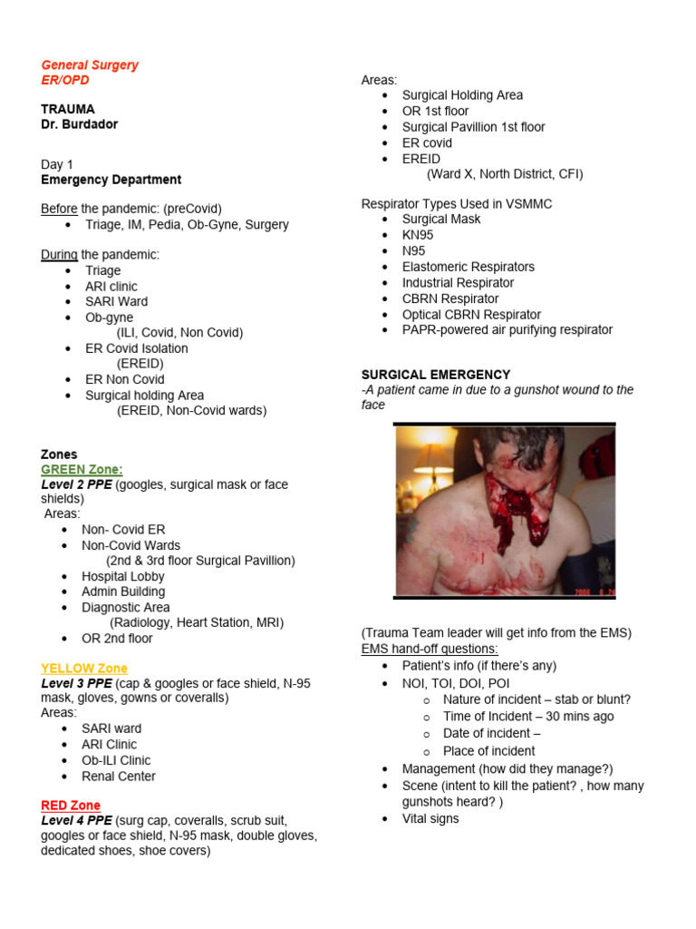 GS Trauma & Burns Notes | PDF | Clinical Medicine | Medical Specialties