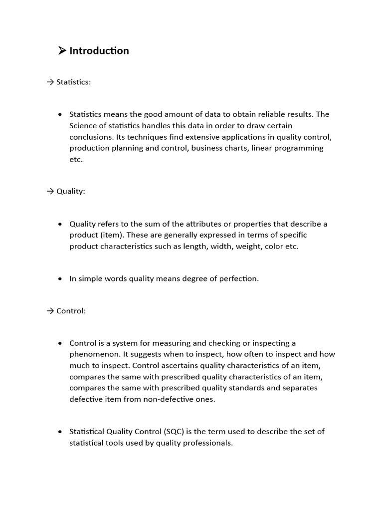 Statistical Quality Control BIE | PDF | Statistics | Probability ...