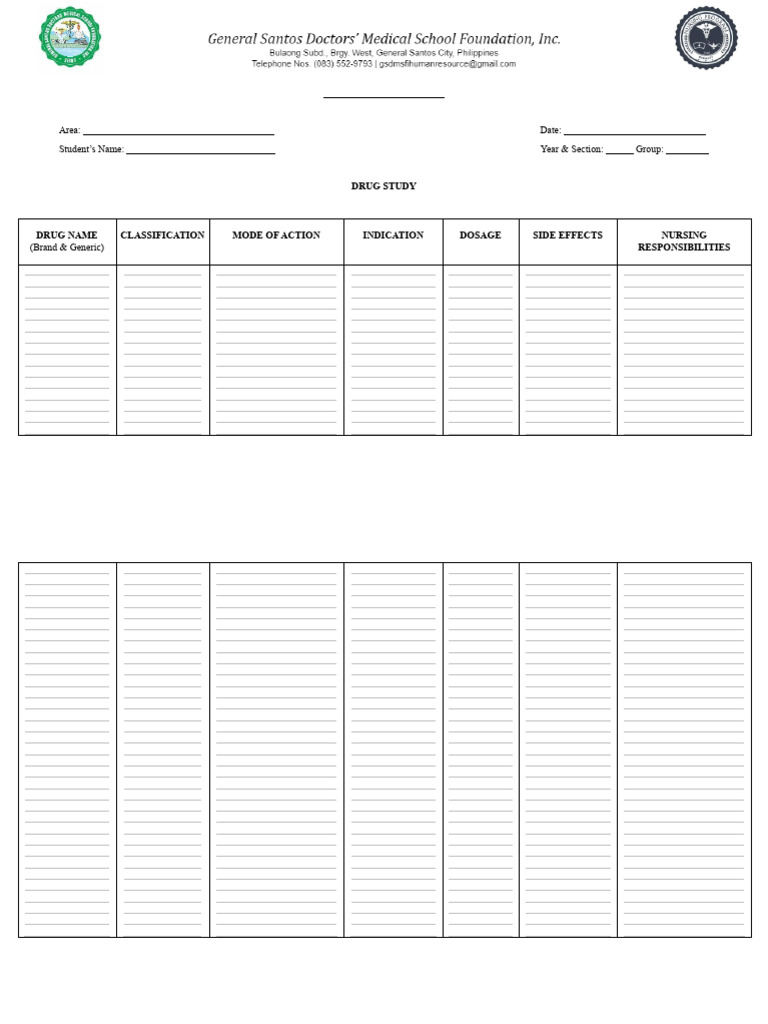 Comprehensive Drug Study Overview | PDF | Pharmacology | Pharmaceutical ...