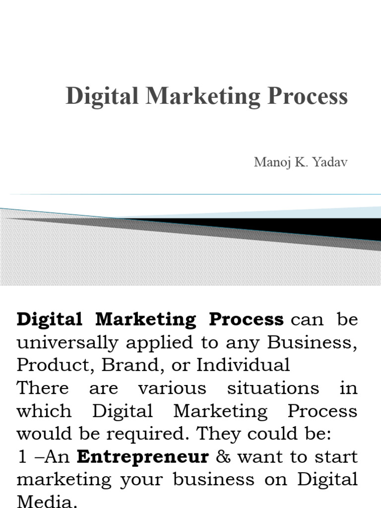 Digital Marketing Process | PDF | Digital Marketing | Marketing