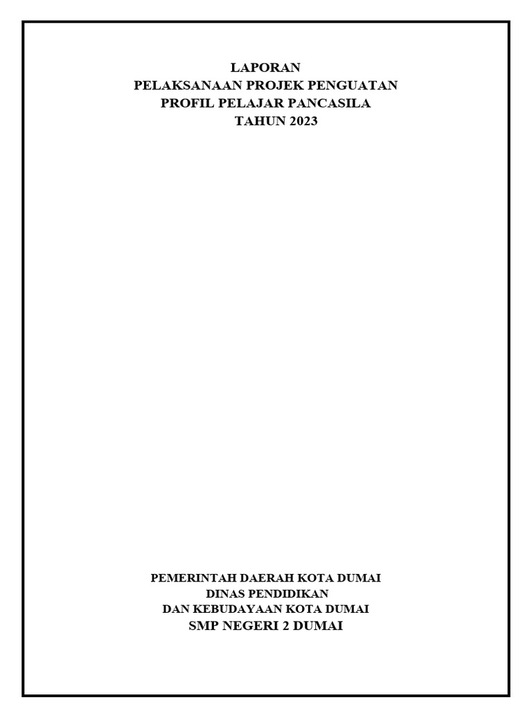 LAPORAN PELAKSANAAN PROJEK PENGUATAN Ok | PDF | Ilmu Sosial