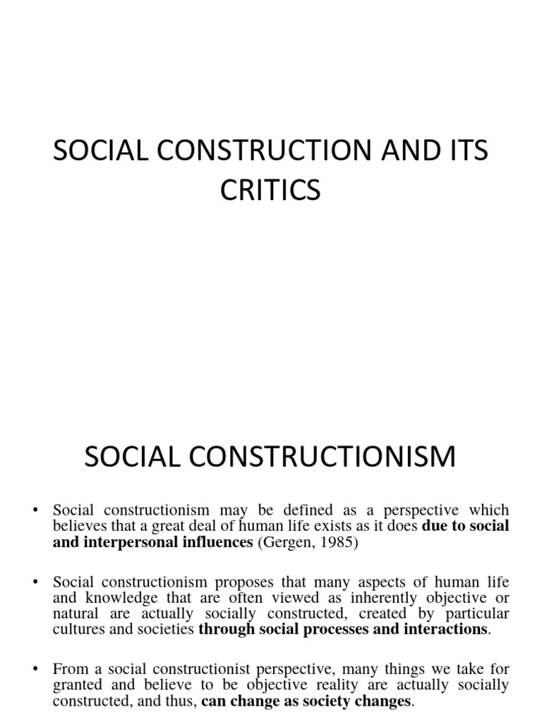 Understanding Social Constructionism | PDF | Social Constructionism ...