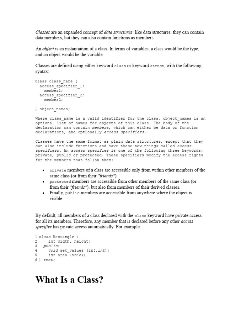 Implementing Classes Pdf Class Computer Programming Inheritance Object Oriented 4667