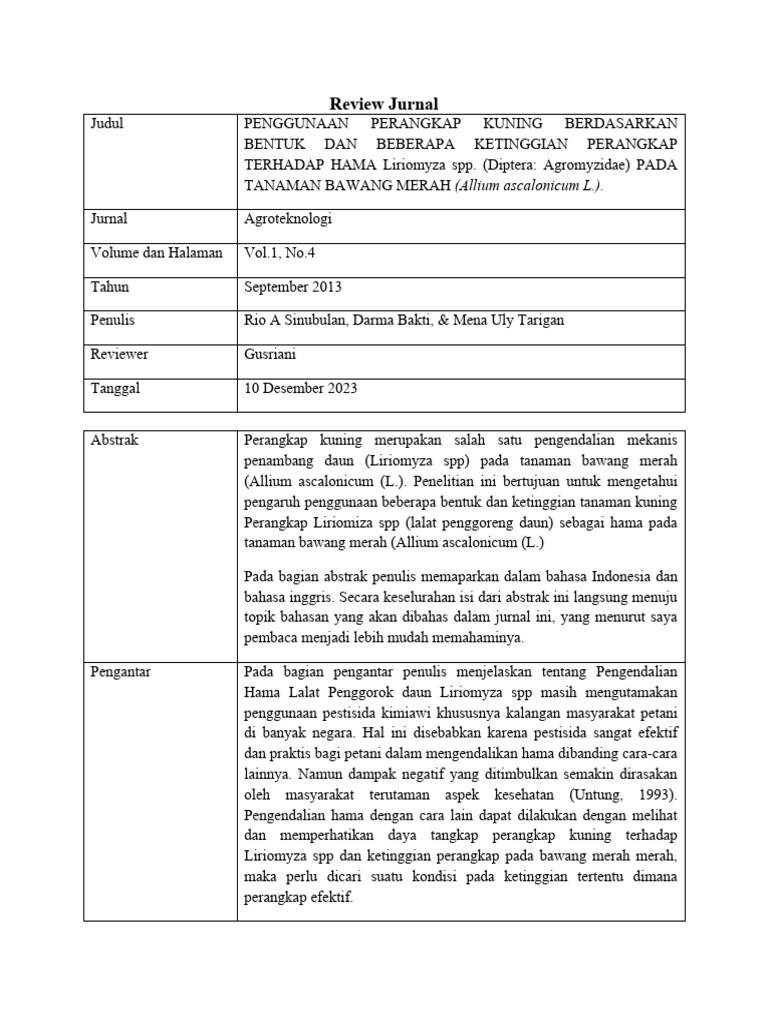 PENGGUNAAN PERANGKAP KUNING BERDASARKAN BENTUK DAN BEBERAPA - KETINGGIAN PERANGKAP TERHADAP HAMA ...