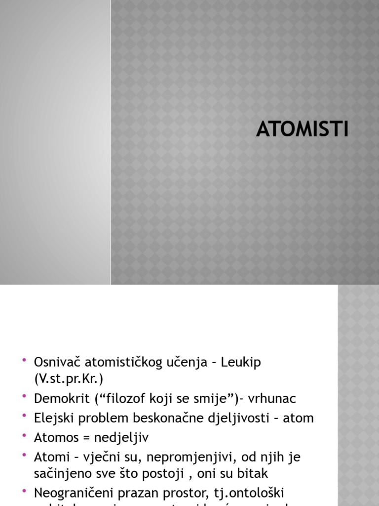 Atomisti | PDF