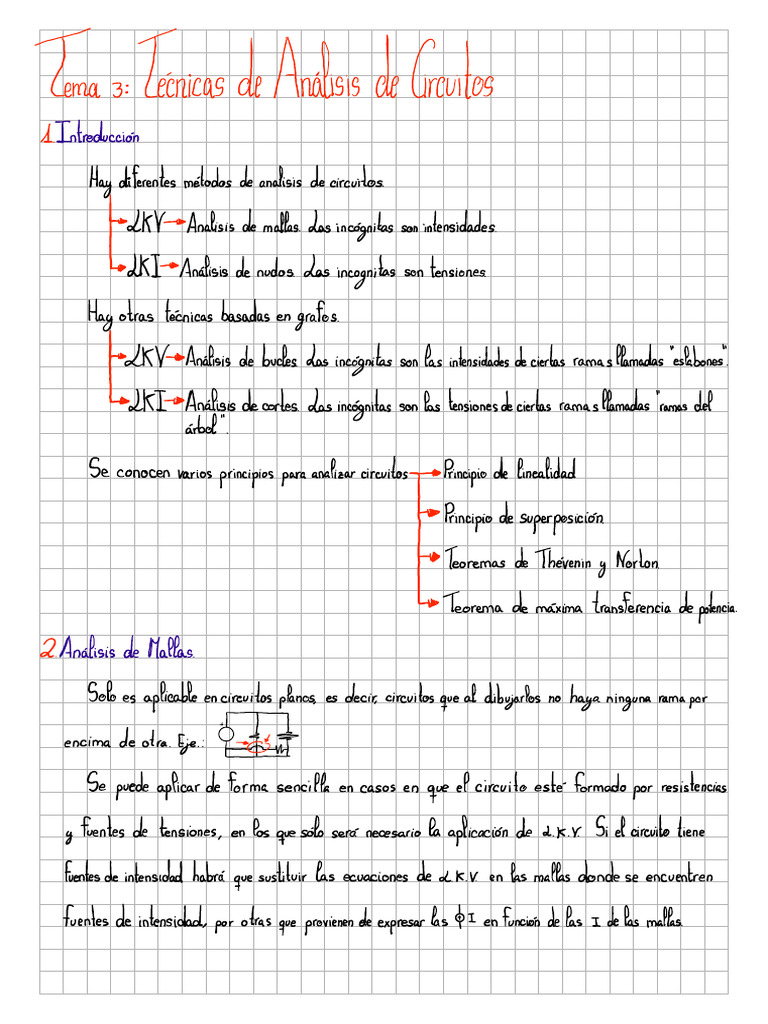 Tema 3. Técnicas de Analisis de Circuitos | PDF Tema 3. Técnicas de Analisis de Circuitos | PDF