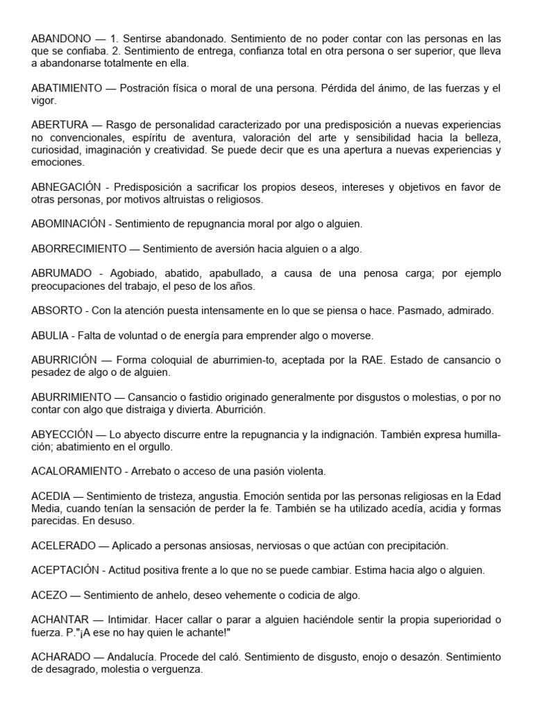 Acritud y emociones relacionadas | PDF | Amor | Agresión