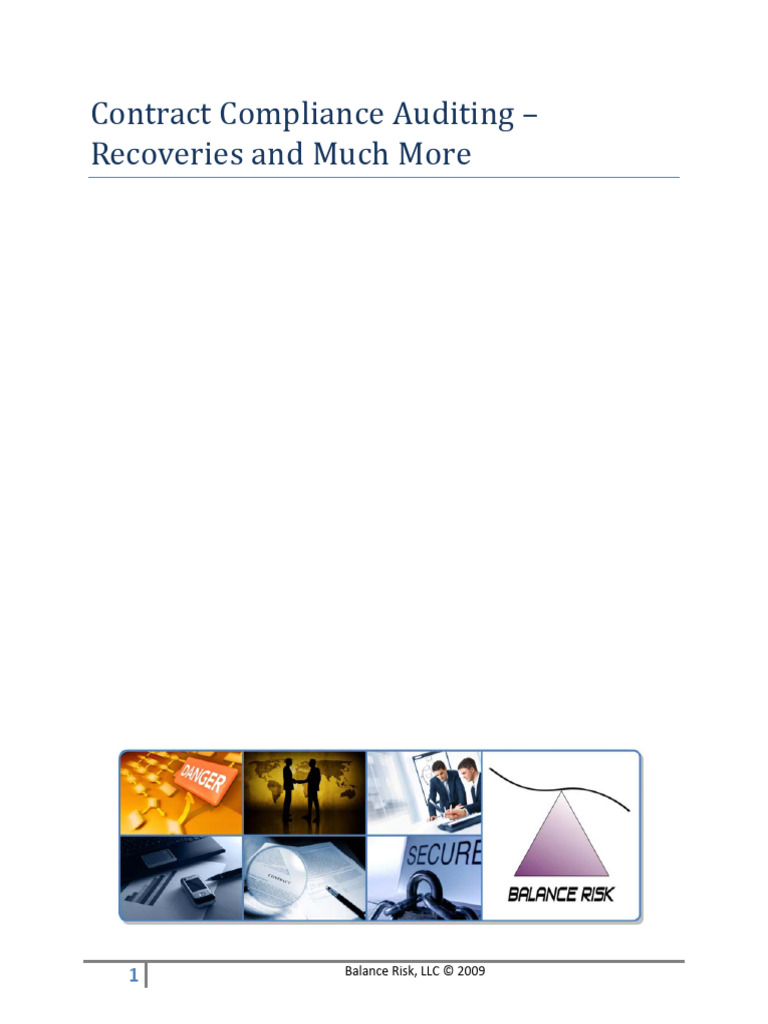 Contract Compliance Auditing | PDF | Audit | Internal Audit