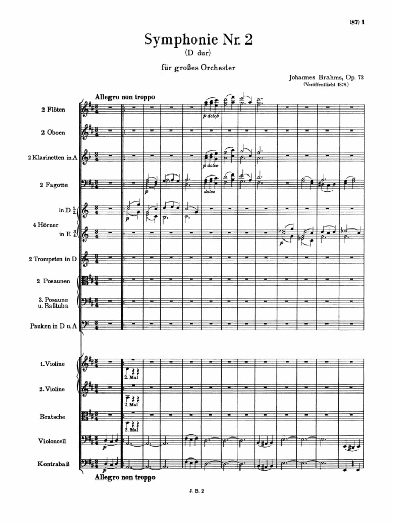 Sinfonia 2 Brahms | PDF