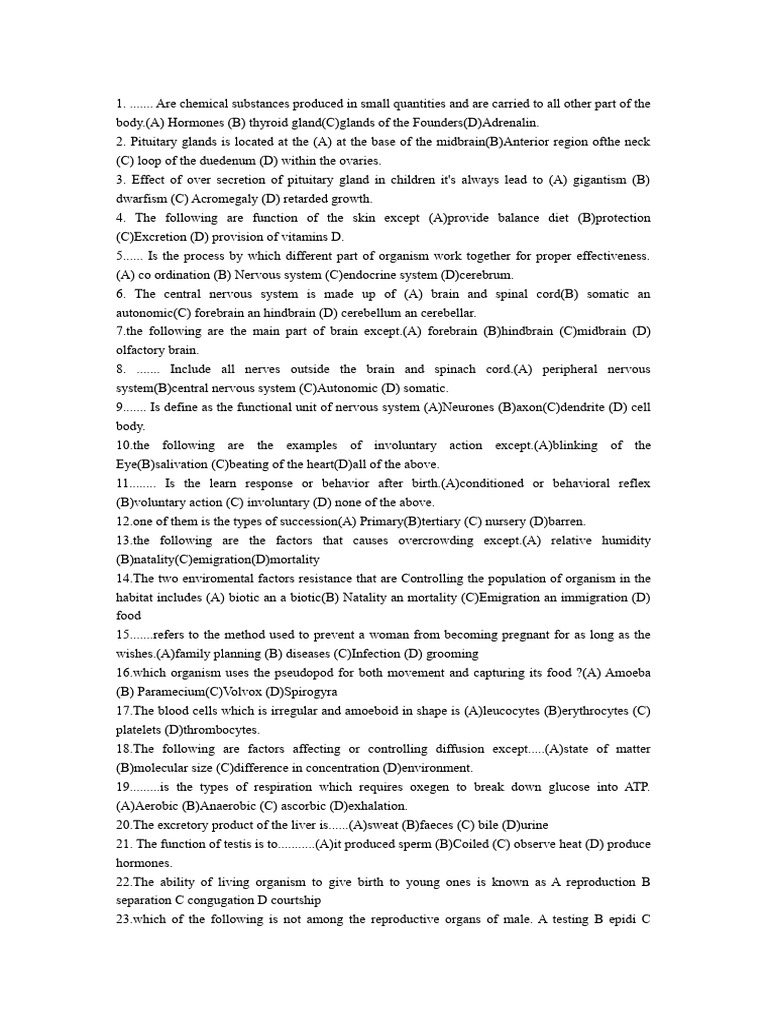 Ss 2 Pdf Central Nervous System Nervous System