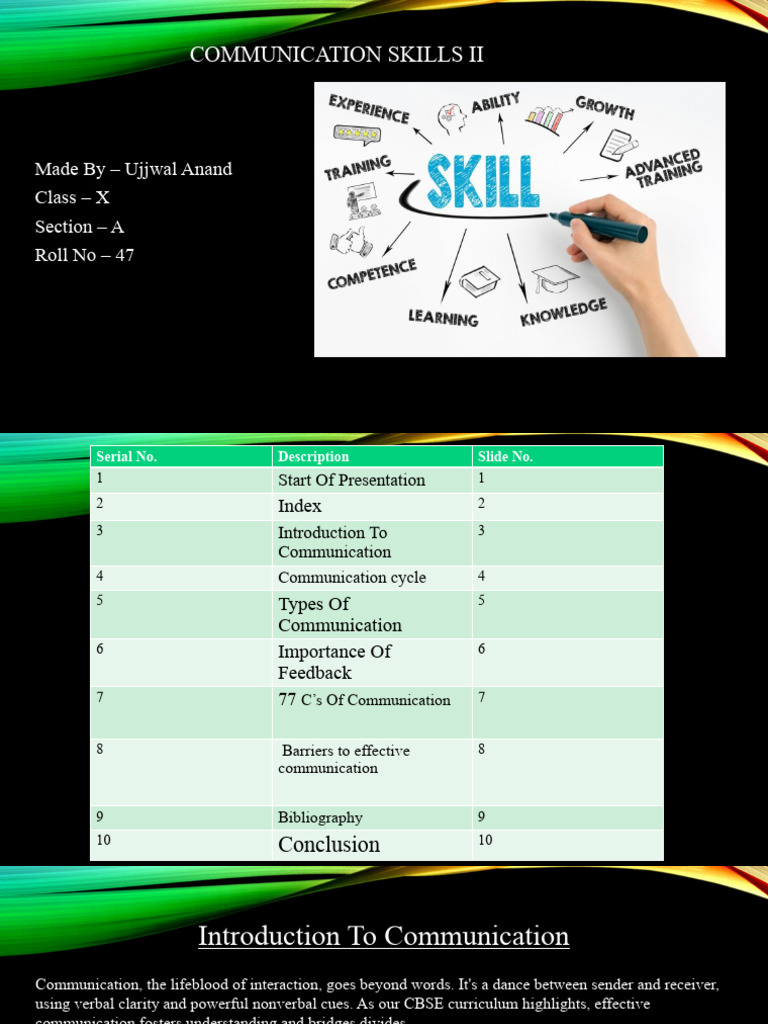 Communication Skills II | PDF | Communication | Nonverbal Communication