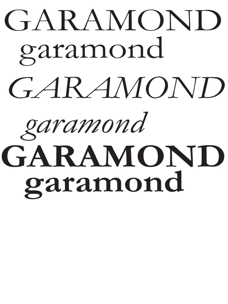 Garamond Tipografia Editorial | PDF | Comunicación escrita | Artes ...