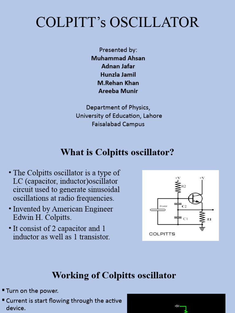What Is Colpitts Oscillator | PDF | Electronic Oscillator | Inductor