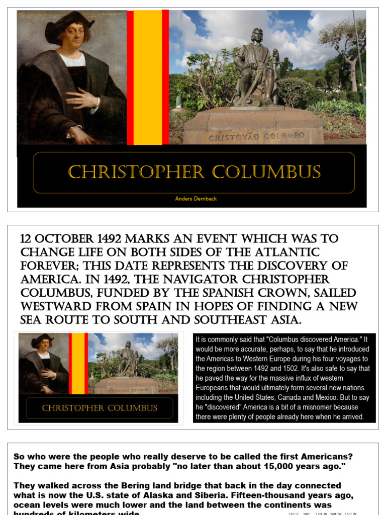 Christopher Columbus | PDF | Christopher Columbus | Voyages Of Christopher Columbus