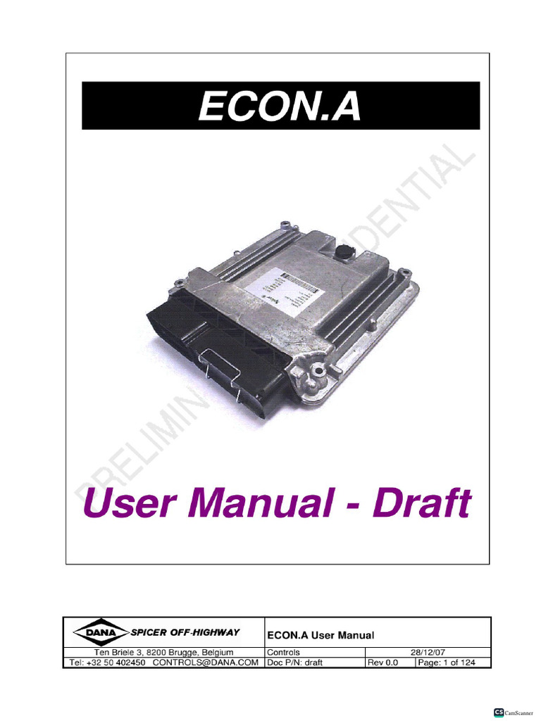 ECON A User Manual Ver0 0 Draft | PDF