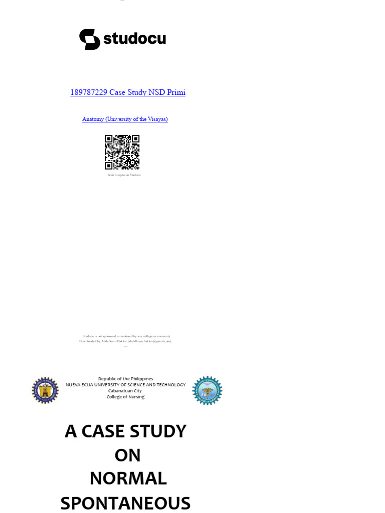 Case Study NSD Primi | PDF | Childbirth | Menstrual Cycle