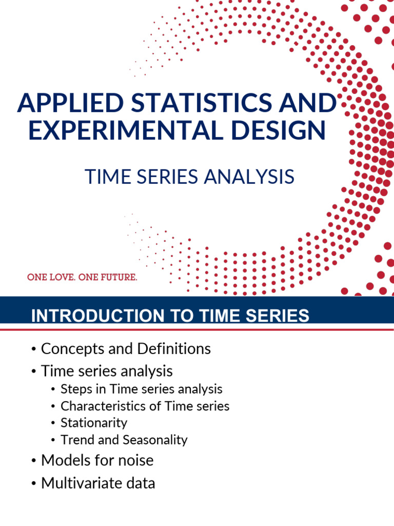 Time Series Analysis Fundamentals | PDF | Time Series | Stationary Process