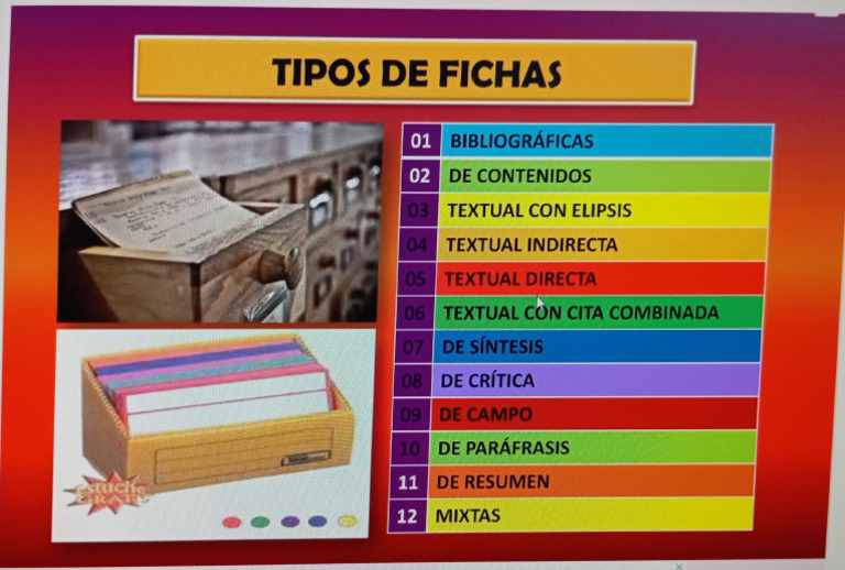 Tipos de FICHAS | PDF