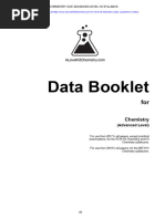 9701 Chemistry Data Booklet 2016 | PDF | Amine | Chemistry