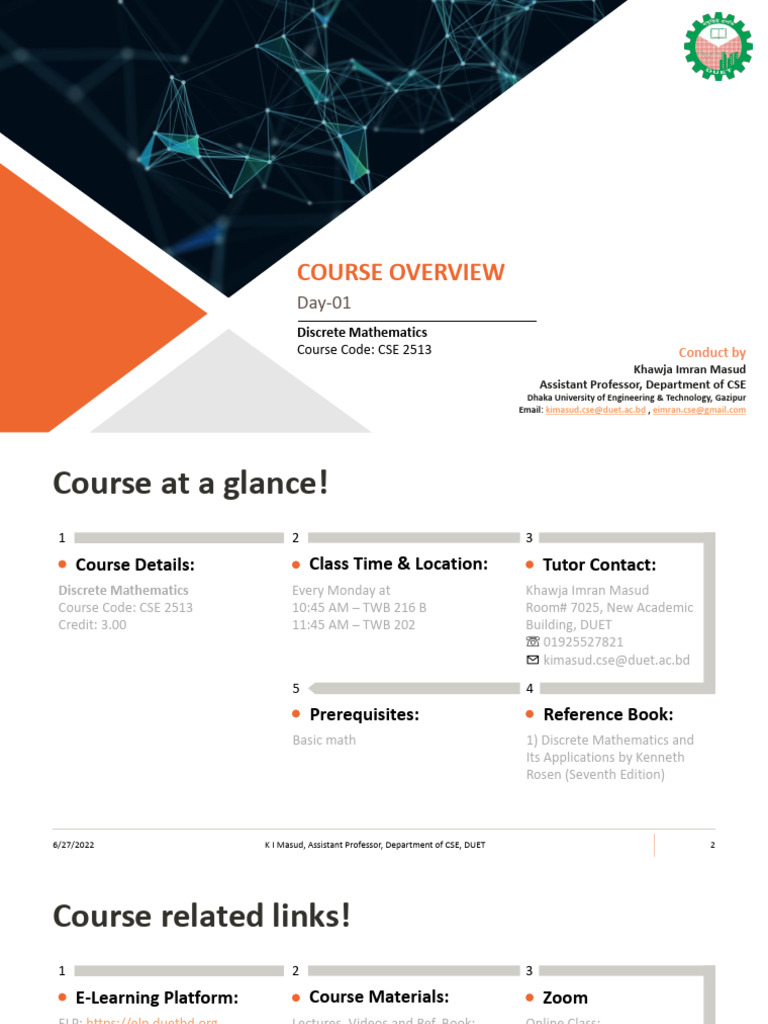 Discrete Course Overview | PDF | Mathematics | Science