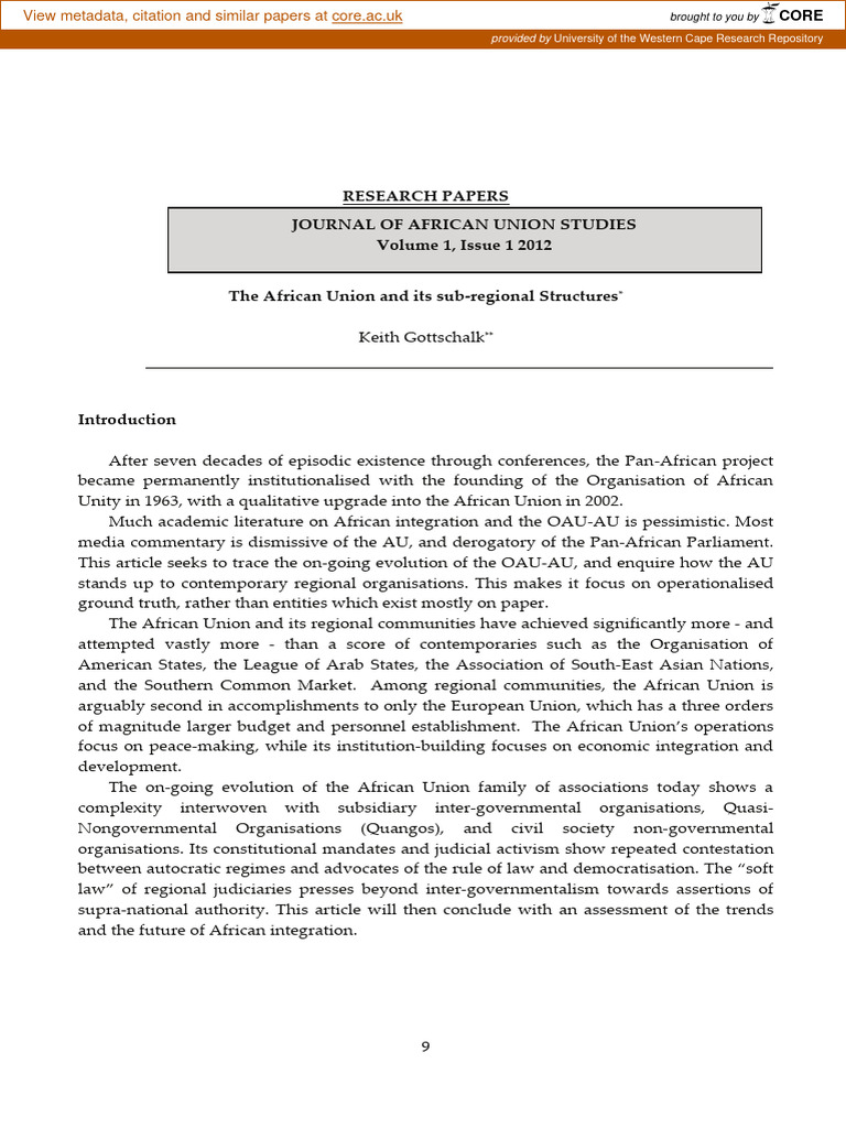 Research Papers Journal of African Union Studies Volume 1, Issue 1 2012 ...