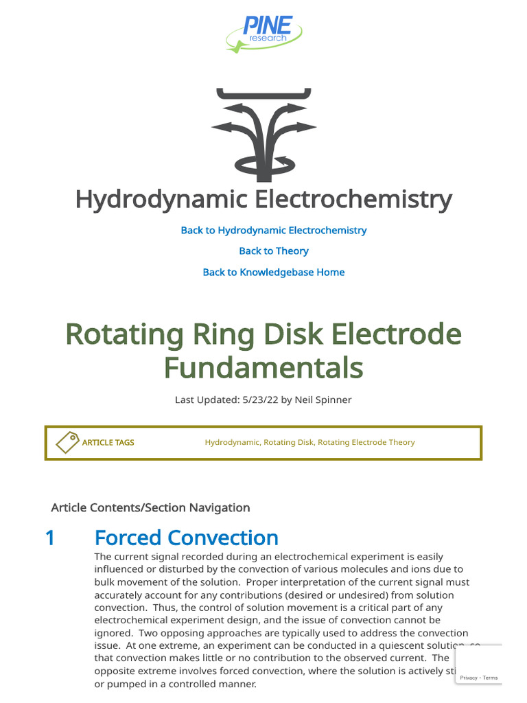 Rotating Electrode Voltammetry Guide | PDF | Electrode | Redox