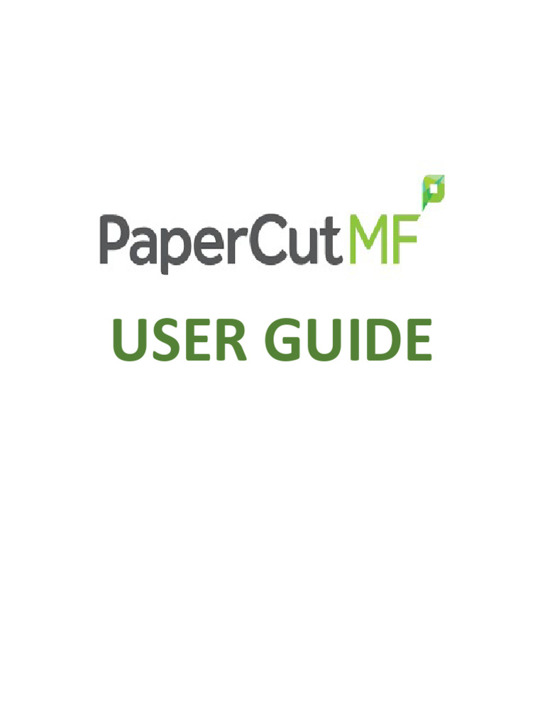 Papercut MF User Guide | PDF | Impresora (Computación) | Equipo de oficina