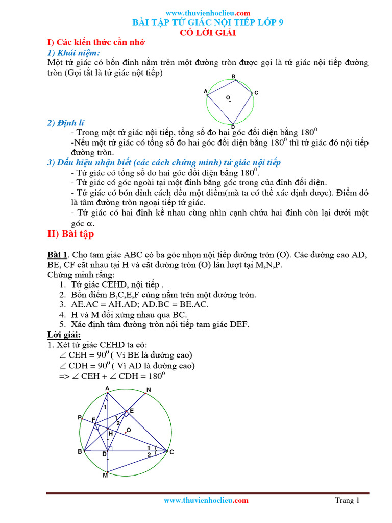 BT Tu Giac Noi Tiep Co Loi Giai | PDF
