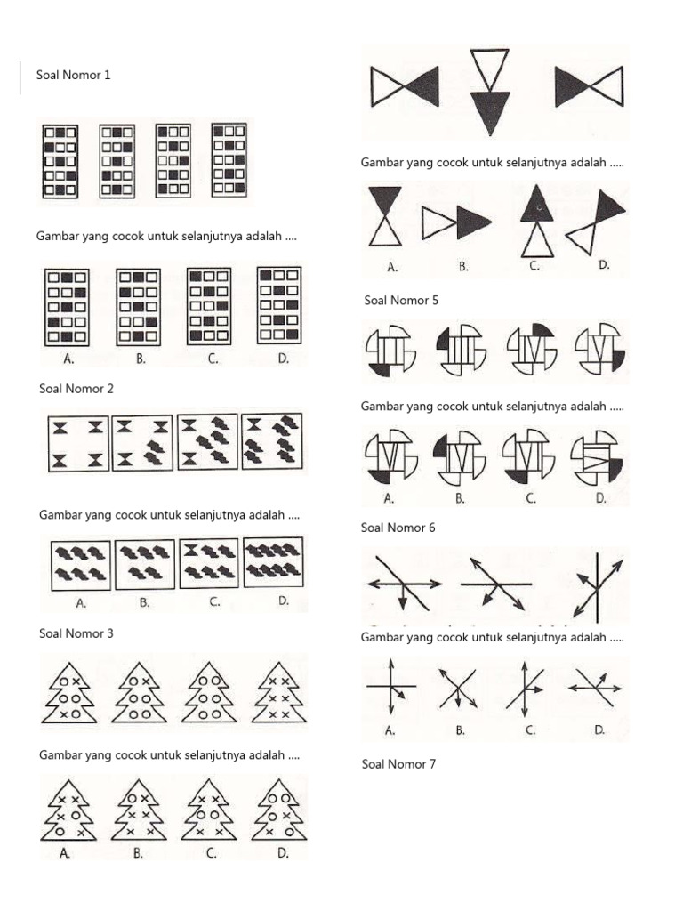 Contoh Soal DERET GAMBAR Dilengkapi Jawaban Dan Pembahasannya | PDF