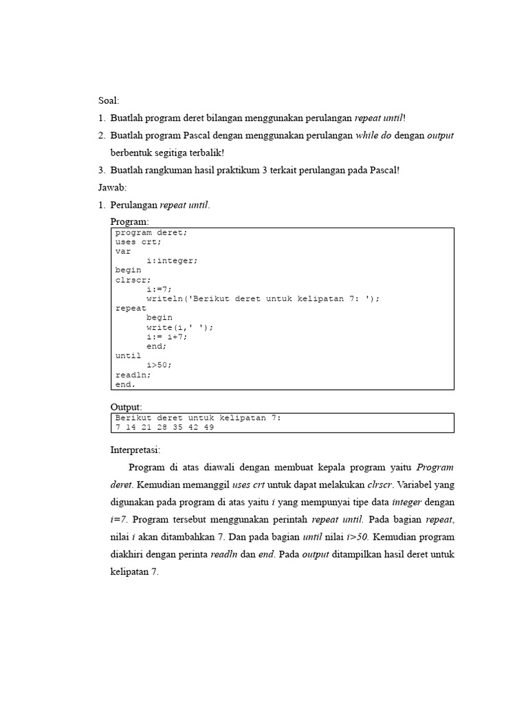 TP 3 Algoritma | PDF | Komputer