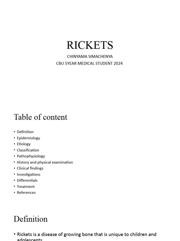 Rickets | PDF | Vitamin D