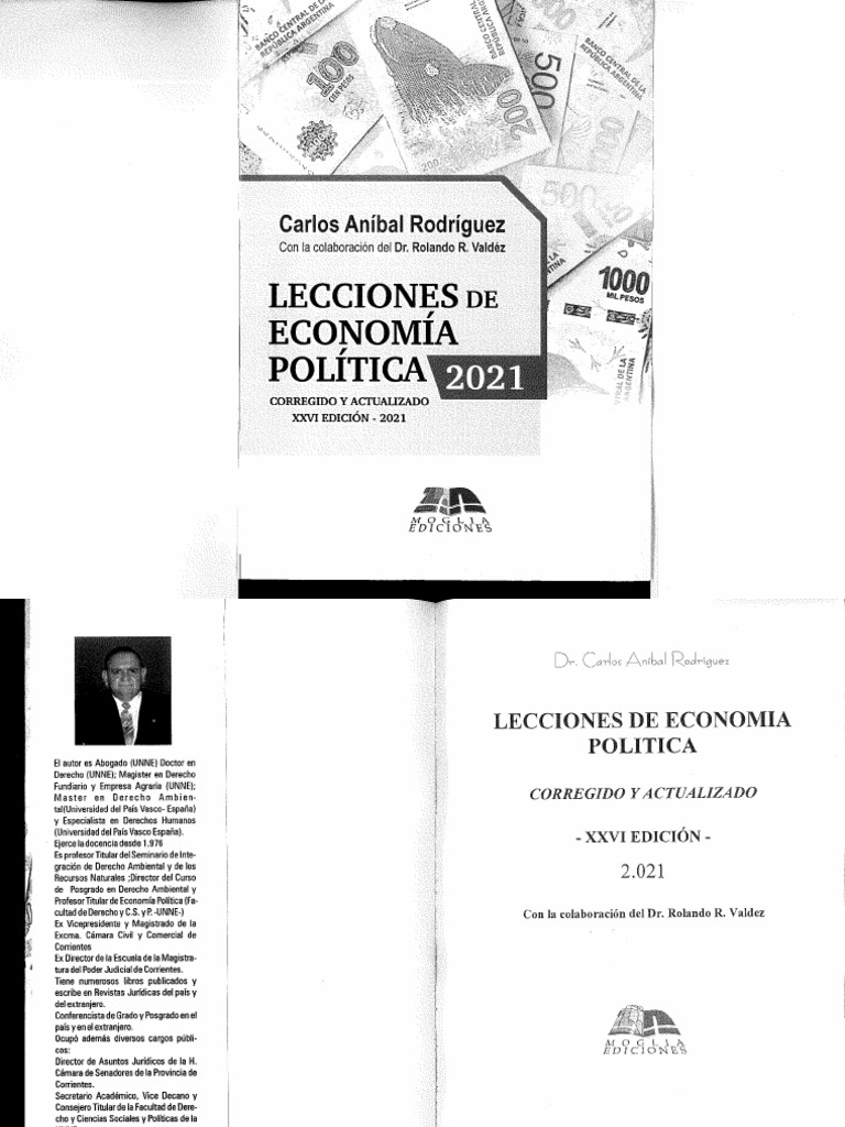 Lecciones de Economia Politica 2021 (Carlos Anibal Rodriguez) | PDF