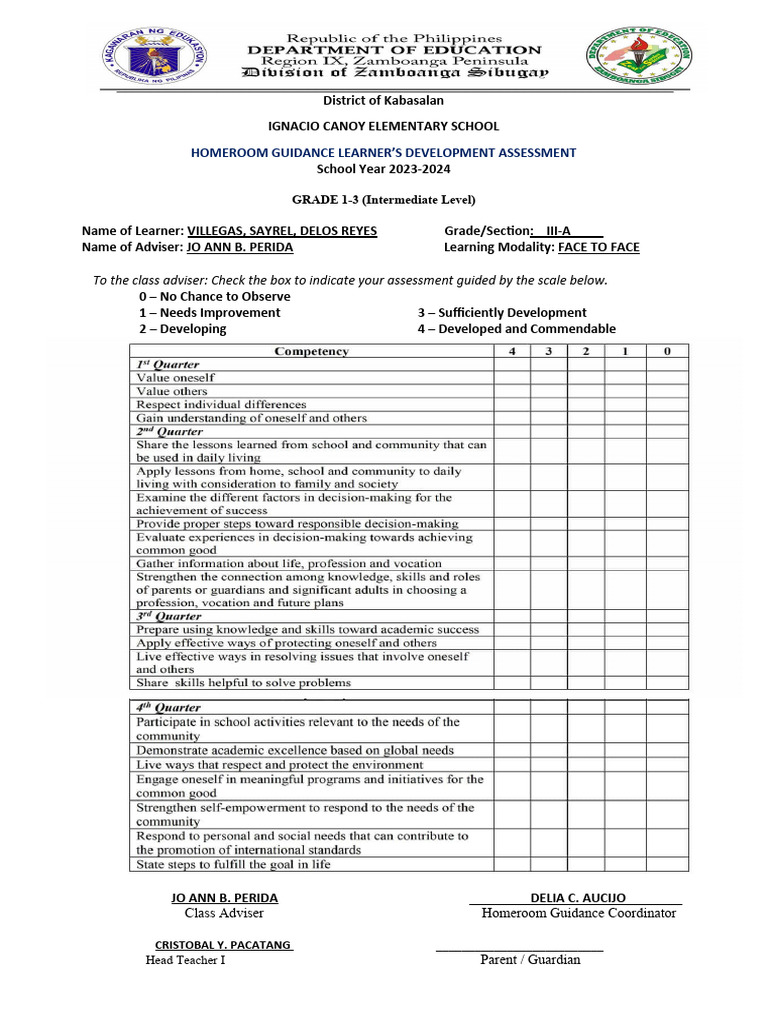 HG-assessment-forms | PDF | Learning | Behavior Modification