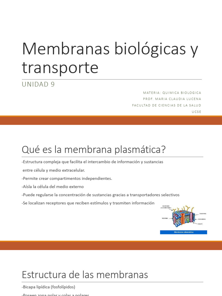 Membranas Biologicas y Transporte 1 | PDF | Receptor (Bioquímica) | Transducción de señales