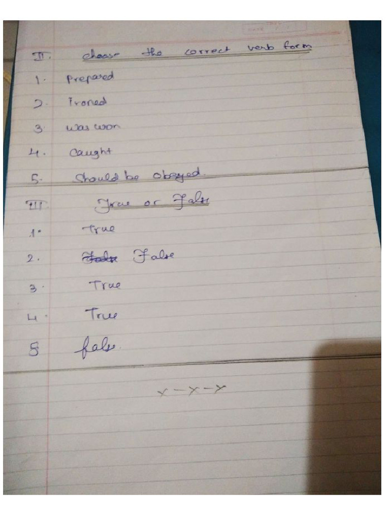 English Exam Answer Sheets | PDF