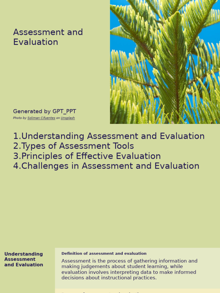 Assessment and Evaluation Strategies | PDF | Educational Assessment ...